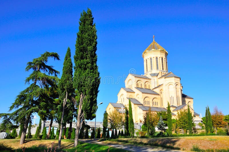 Sameba Holy Trinity Cathedral of Tbilisi, Georgia Stock Image - Image ...