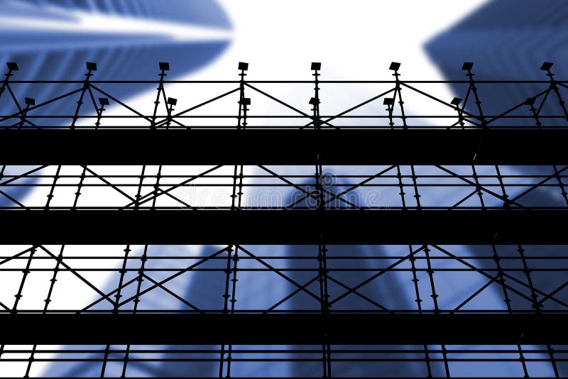 Samengesteld Beeld Van 3d Beeld Van Bouwsteiger Stock Illustratie ...