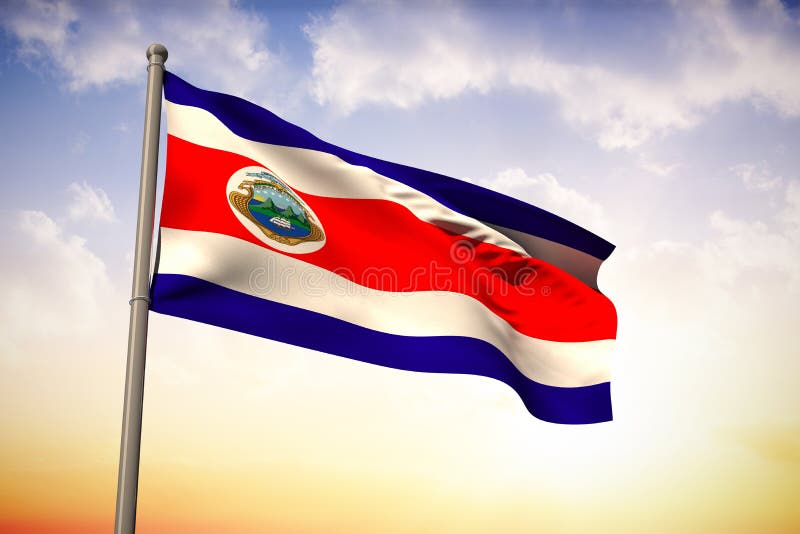 Samengesteld Beeld Van De Nationale Vlag Van Costa Rica Stock ...