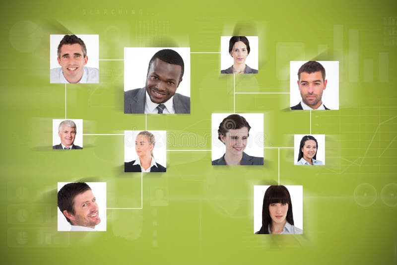 Samengesteld Beeld Van Verbinding Tussen Mensen Stock Afbeelding ...