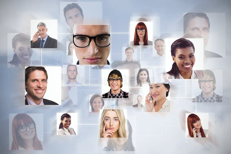 Samengesteld Beeld Van Verbinding Tussen Mensen Stock Afbeelding ...