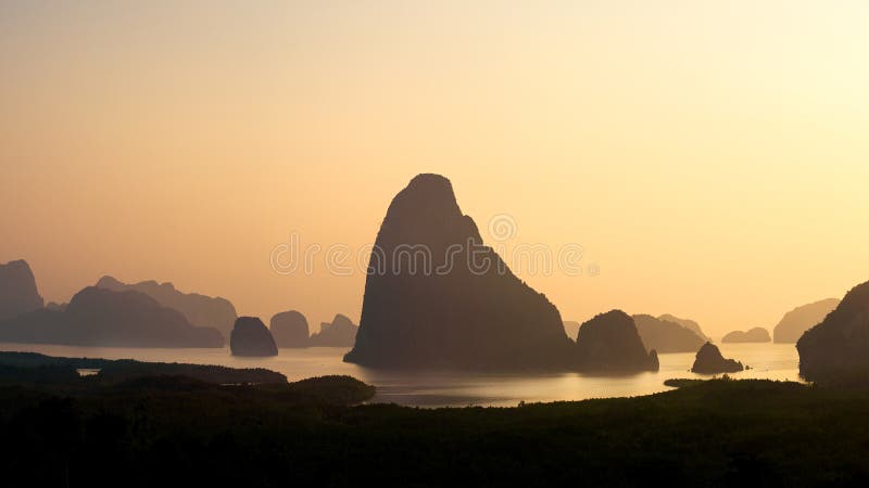 Samet Nangshe View Point, Phang Nga, Puket Thailand Stock Image - Image ...