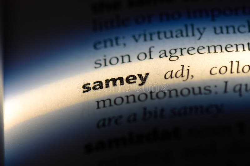 Samey stock photo. Image of isolated, idea, page, printed - 126616608