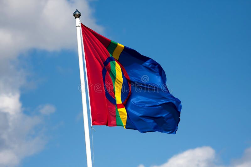 Sami flag stock image. Image of flag, norway, sami, blue - 18557395