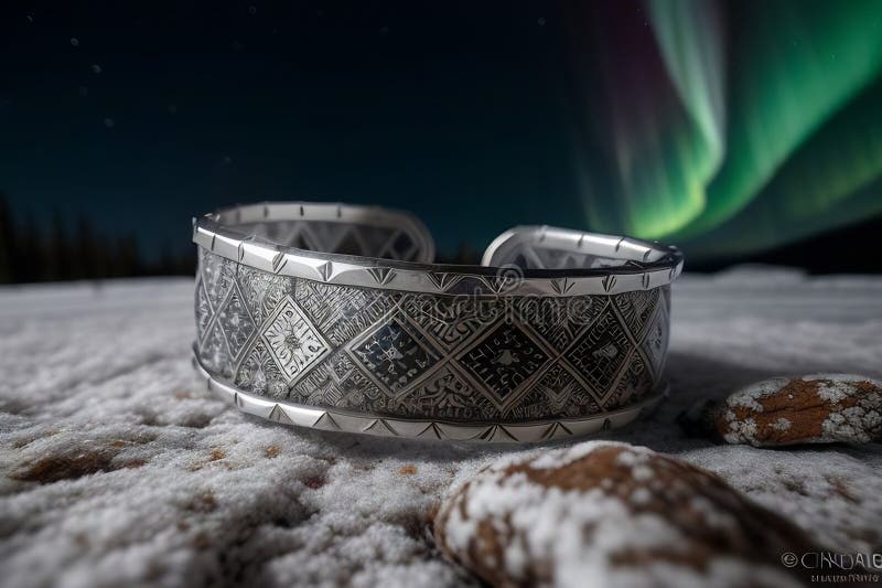 Sami Jewelry Mockup for Arctic Luxury Stock Illustration - Illustration ...