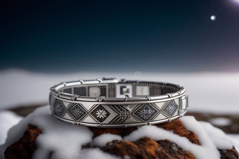 Sami Jewelry Mockup for Arctic Luxury Stock Illustration - Illustration ...