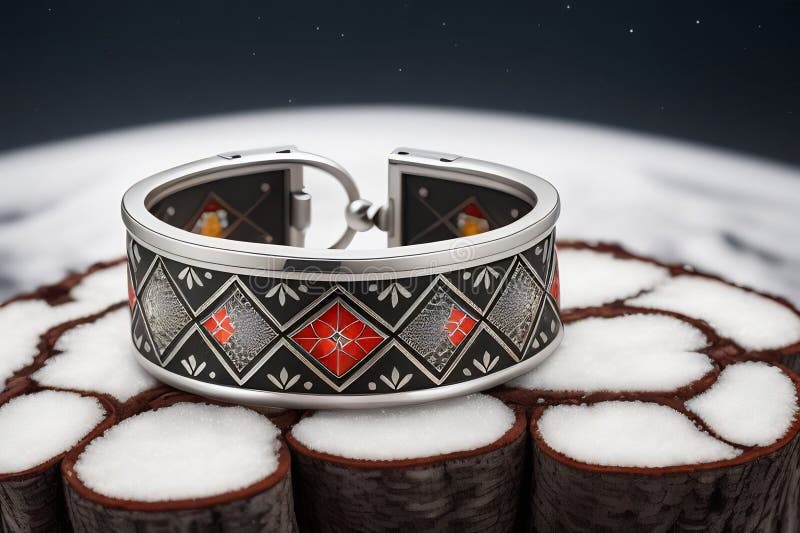 Sami Jewelry Mockup for Arctic Luxury Stock Illustration - Illustration ...