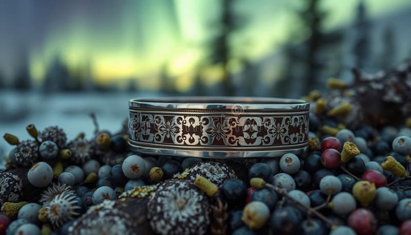 Sami Jewelry Mockup for Arctic Luxury Stock Illustration - Illustration ...