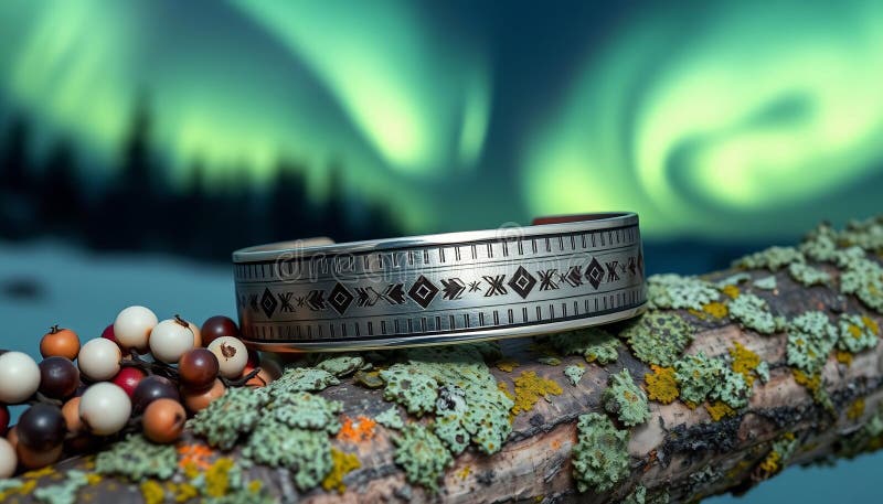 Sami Jewelry Mockup for Arctic Luxury Stock Illustration - Illustration ...