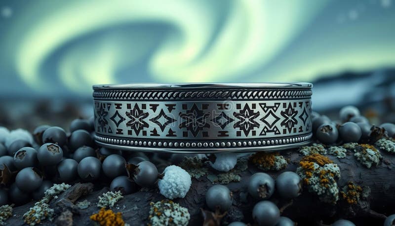 Sami Jewelry Mockup for Arctic Luxury Stock Illustration - Illustration ...