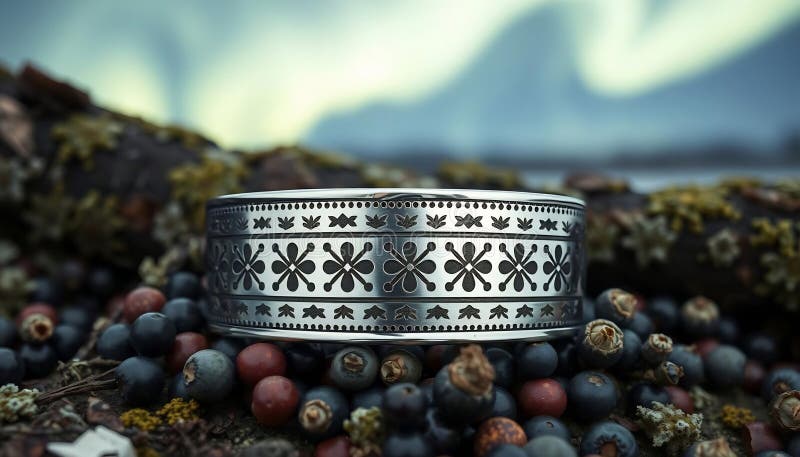 Sami Jewelry Mockup for Arctic Luxury Stock Illustration - Illustration ...