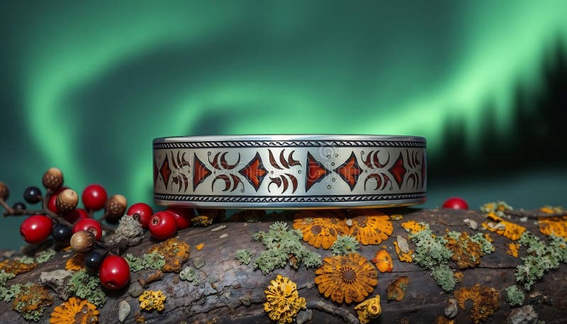 Sami Jewelry Mockup for Arctic Luxury Stock Illustration - Illustration ...