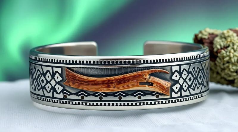 Sami Jewelry Mockup for Arctic Luxury Stock Illustration - Illustration ...