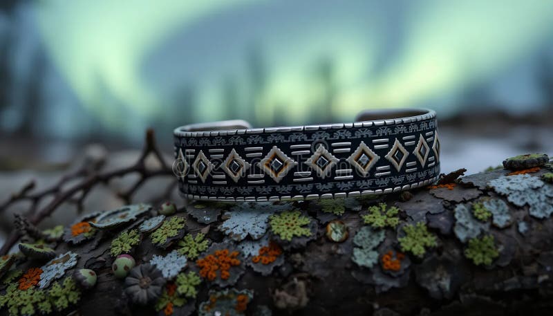 Sami Jewelry Mockup for Arctic Luxury Stock Illustration - Illustration ...