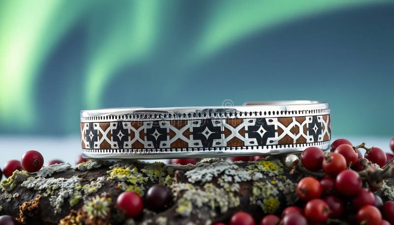 Sami Jewelry Mockup for Arctic Luxury Stock Illustration - Illustration of preservation, jewelry ...