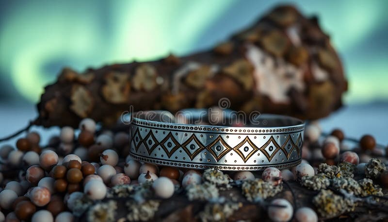 Sami Jewelry Mockup for Arctic Luxury Stock Illustration - Illustration ...