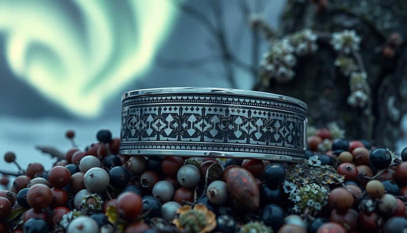 Sami Jewelry Mockup for Arctic Luxury Stock Illustration - Illustration ...