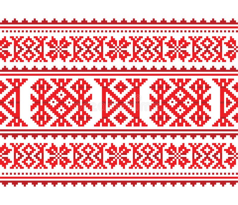 Christmas and Winter Vector Seamless Long Horizontal Pattern with ...