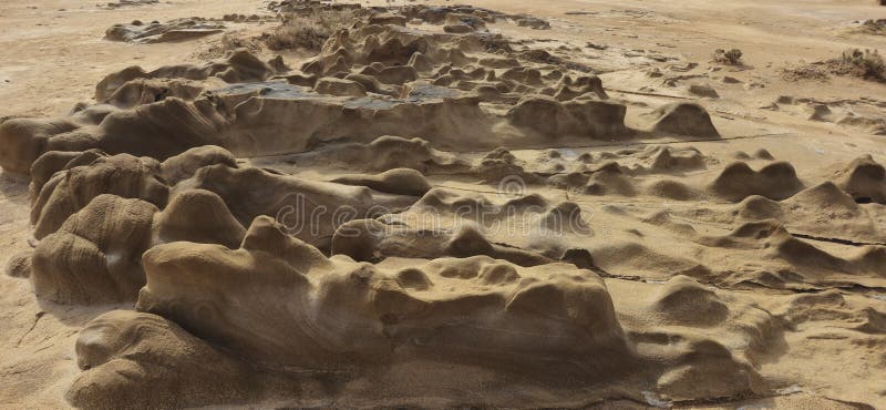 Sammar in Tunisia, Moon Surface Area, Desert Rocks Stock Photo - Image ...