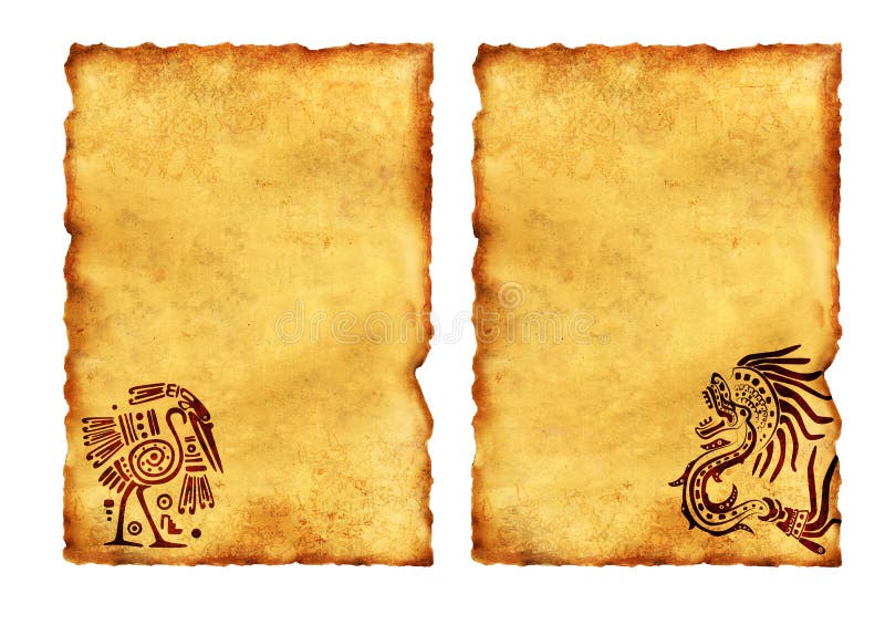 Sammlung alte Pergamente stock abbildung. Illustration von pergament ...