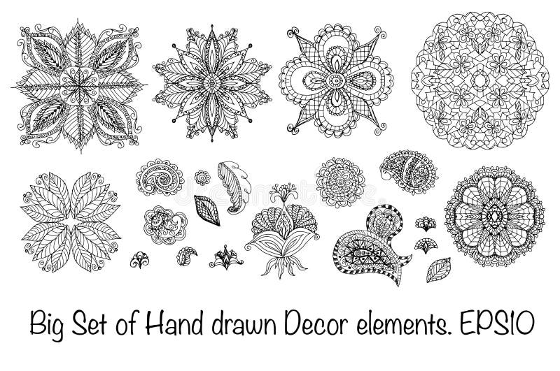 Sammlung Dekorelemente stock abbildung. Illustration von farbton - 70701753