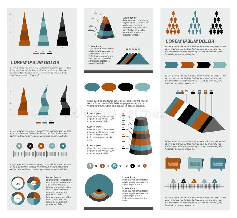 Sammlung Infographics Elemente Stock Abbildung - Illustration von lang ...