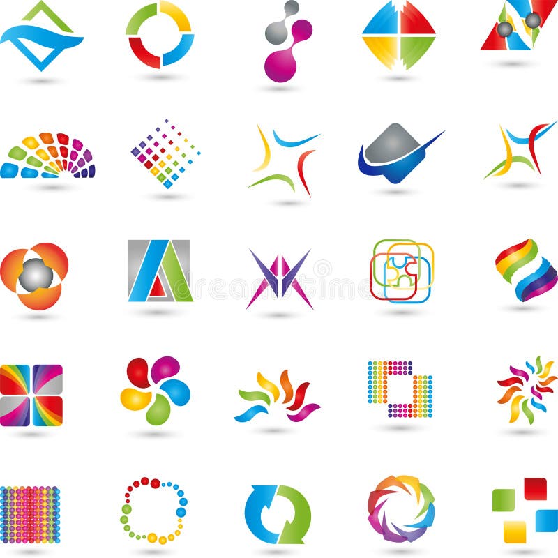 Sammlung Logos, Knopf, Dienstleistungen Vektor Abbildung - Illustration ...