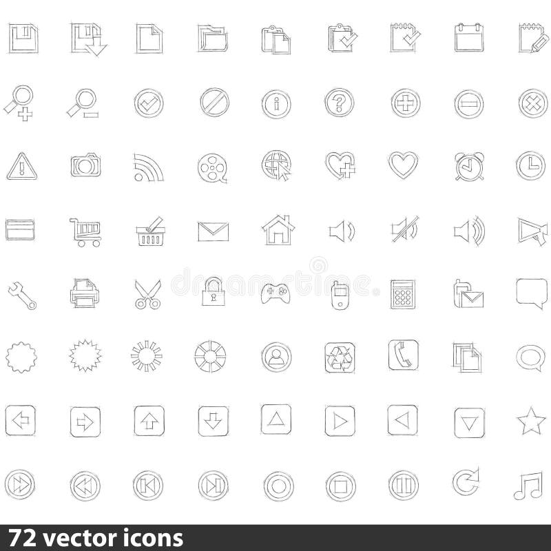 Sammlung Netz-Ikonen Im Vektor Stock Abbildung - Illustration von post ...