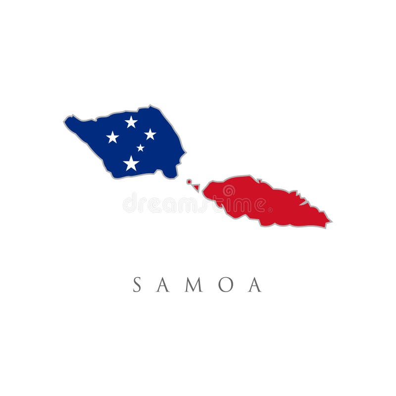 Samoa Country Flag Inside Map Contour Design Icon Logo Samoa Country