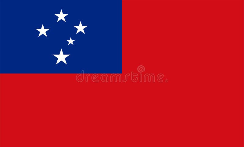 Samoa Flag Design Vector stock vector. Illustration of vector - 266585828