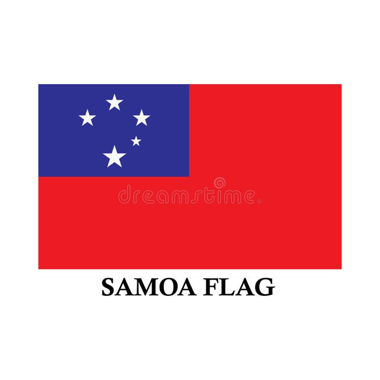 Samoa flag icon stock vector. Illustration of symbol - 339101447