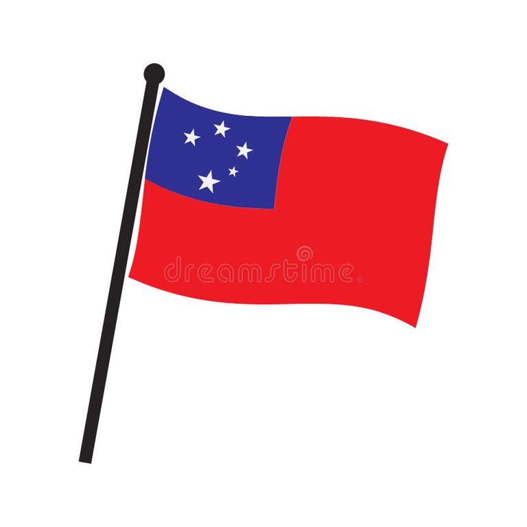 Samoa flag icon stock vector. Illustration of threedimensional - 339101446