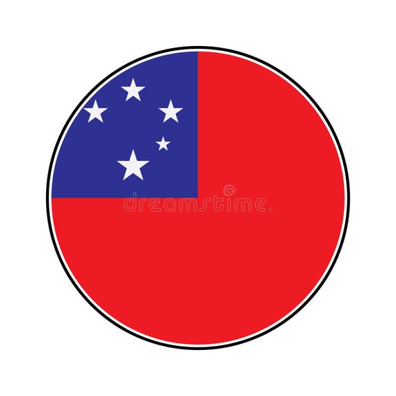 Samoa flag icon stock vector. Illustration of flag, vector - 339101452