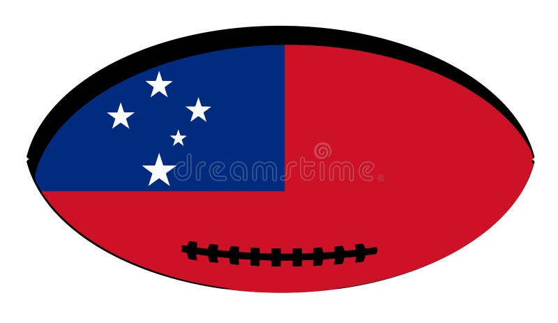 Samoa Flag Rugby Ball stock vector. Illustration of ball - 164941098