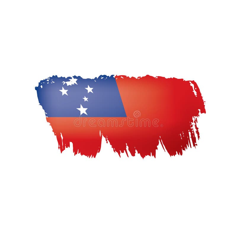 Samoa Flag, Vector Illustration on a White Background Stock Vector ...