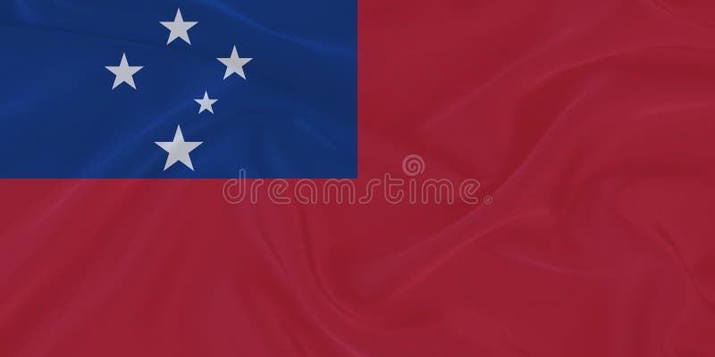 Samoa Flag Waving in the Wind Stock Illustration - Illustration of ...