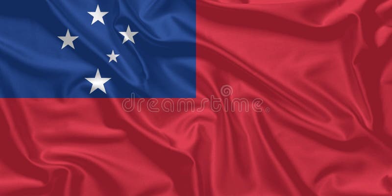 Samoa Flag Waving in the Wind Stock Illustration - Illustration of ...
