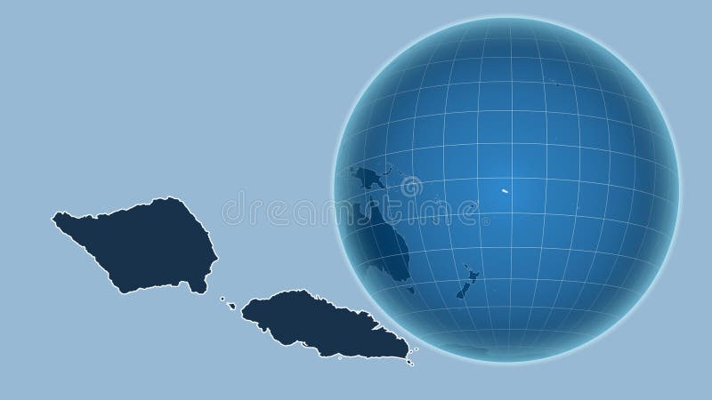 Samoa - Solid. Country and Globe, Composition Stock Illustration ...