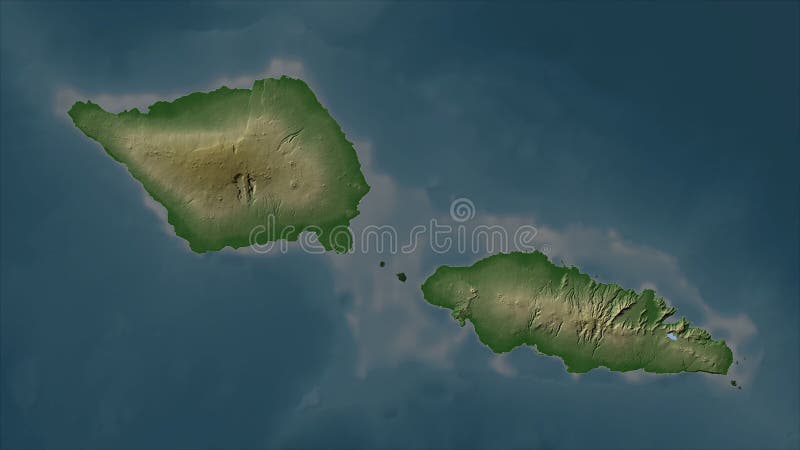 Samoa highlighted. Pale stock illustration. Illustration of land ...