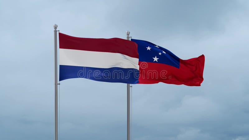 Samoa and Netherlands flag stock video. Video of seamless - 291667997