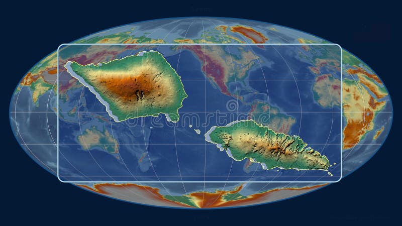 Samoa - Relief. Neighborhood, Outline Stock Illustration - Illustration ...