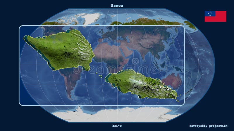 Samoa - Satellite. Kavrayskiy, Left Stock Illustration - Illustration ...