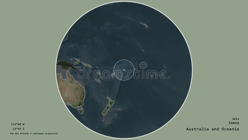 Samoa - Satellite. Localized Stock Illustration - Illustration of ...