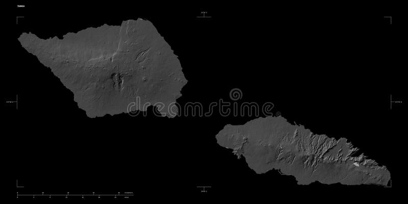 Samoa Shape on Black. Bilevel Stock Illustration - Illustration of ...