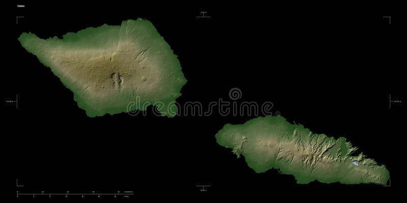 Samoa shape on black. Pale stock illustration. Illustration of contour ...