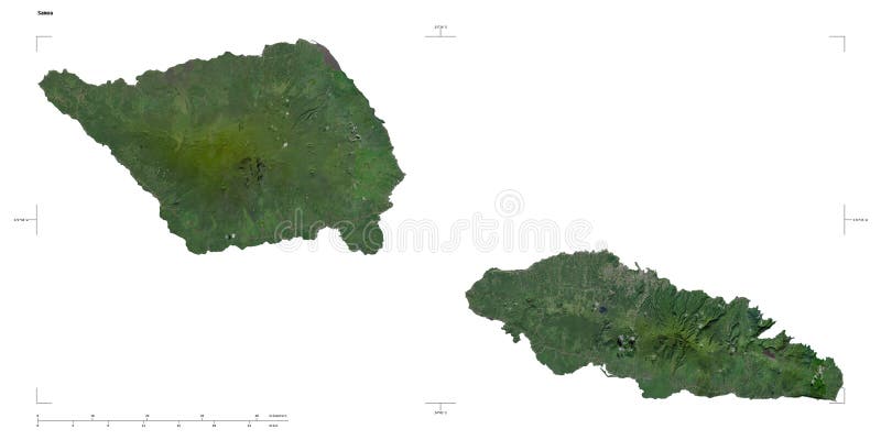 Samoa Shape on White. High-res Satellite Stock Illustration ...