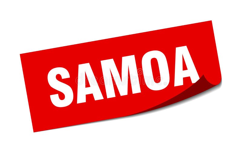 Samoa Sticker. Samoa Square Peeler Sign. Stock Vector - Illustration of ...