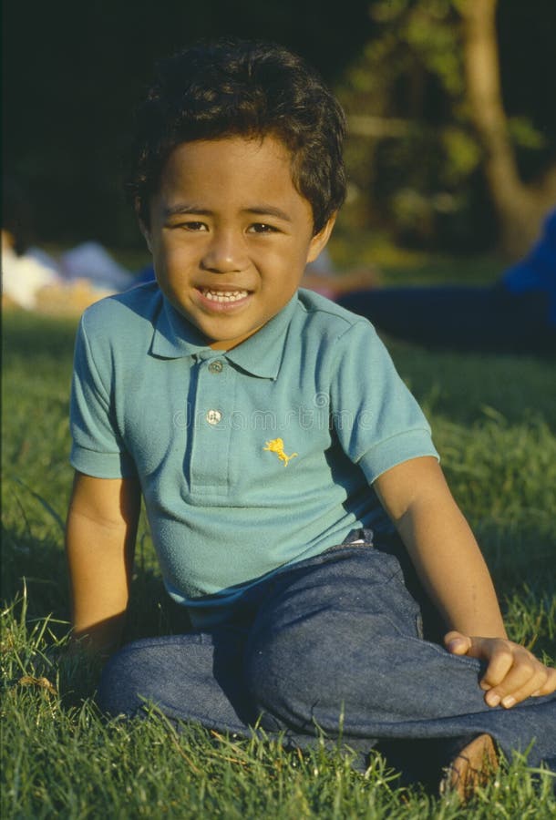 Samoan boy in park editorial stock image. Image of states - 23149534