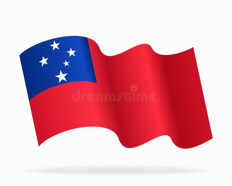 Samoan Flag Wavy Background Layout. Vector Illustration. Stock ...