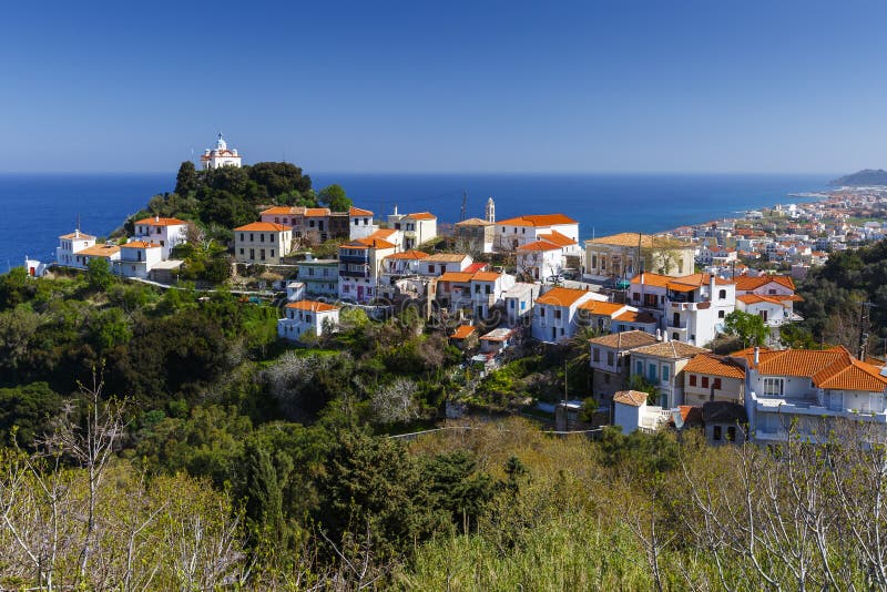 Samos eiland stock afbeelding. Image of kust, europa - 96667341